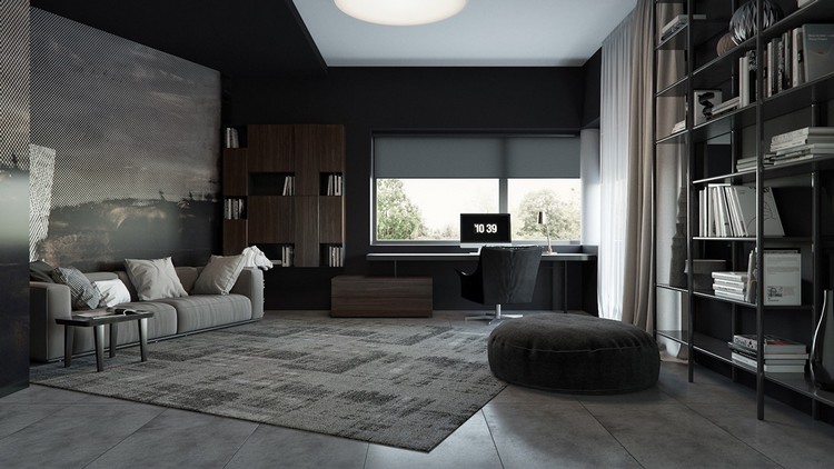 Decadent black color scheme interior design ideas for living spaces ...