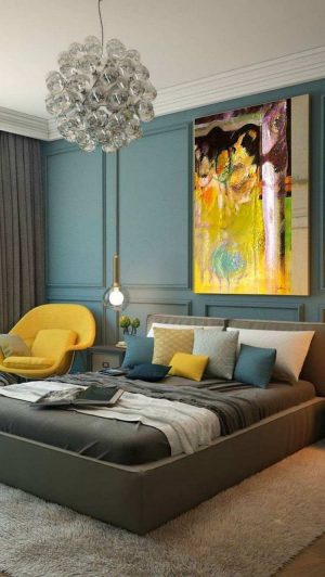 How to Bring a Pop of Color Into a Grey Modern Bedroom